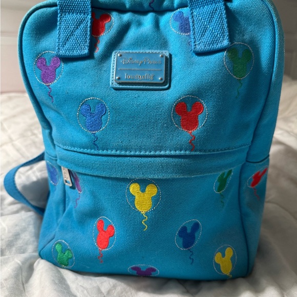 Loungefly | Bags | Loungefly Disney Parks Vibrant Blue Backpack With ...